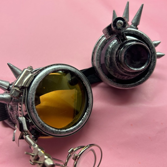 Accessories | Steampunk Goggles Yellow Black Rave Festival Burning Man ...